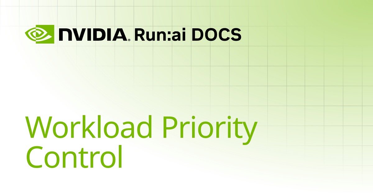 Workload Priority Control | SaaS | Run:ai Documentation