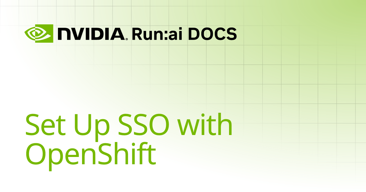 Set Up SSO with OpenShift | Run:ai Documentation