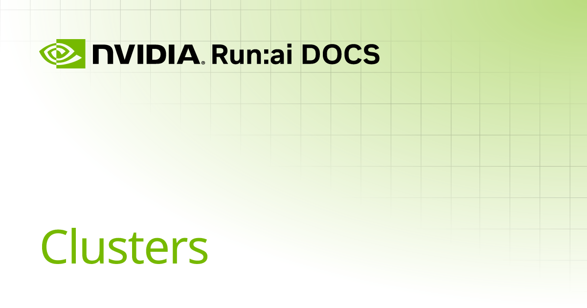 Clusters | SaaS | Run:ai Documentation