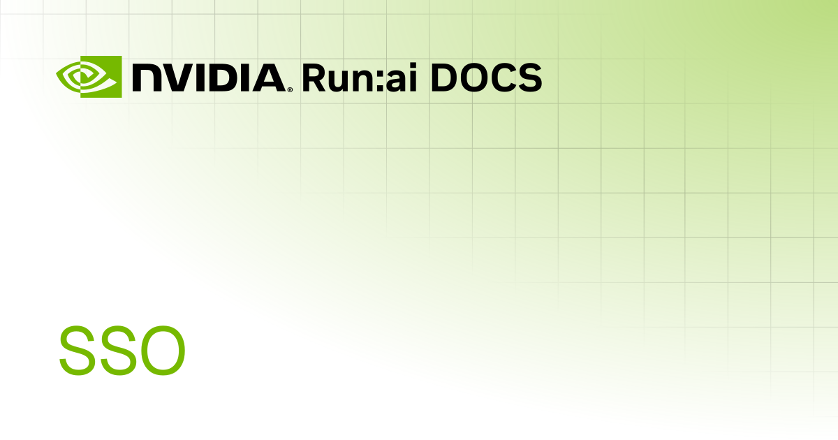 SSO | SaaS | Run:ai Documentation