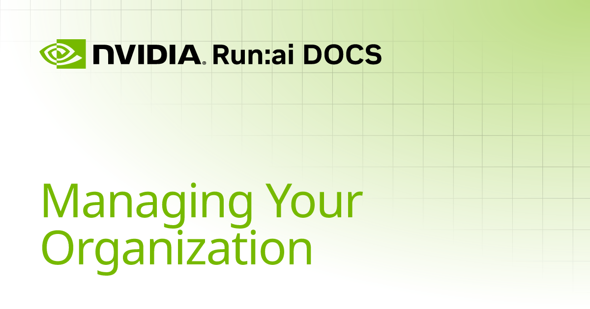 Managing Your Organization | SaaS | Run:ai Documentation