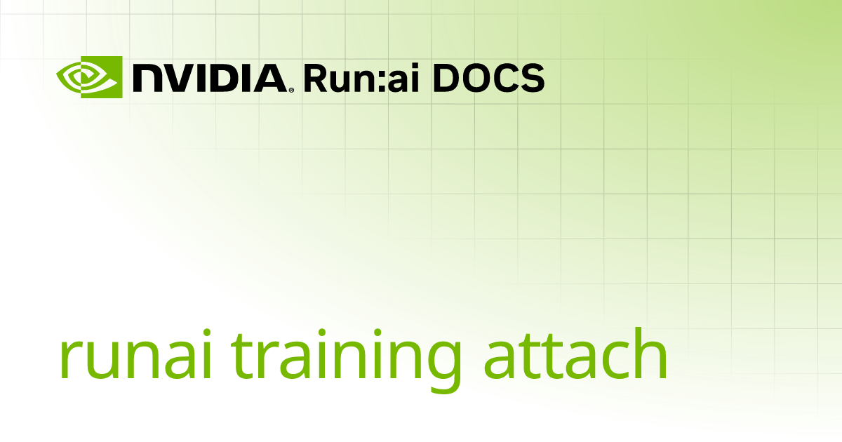 runai training attach | Run:ai Documentation
